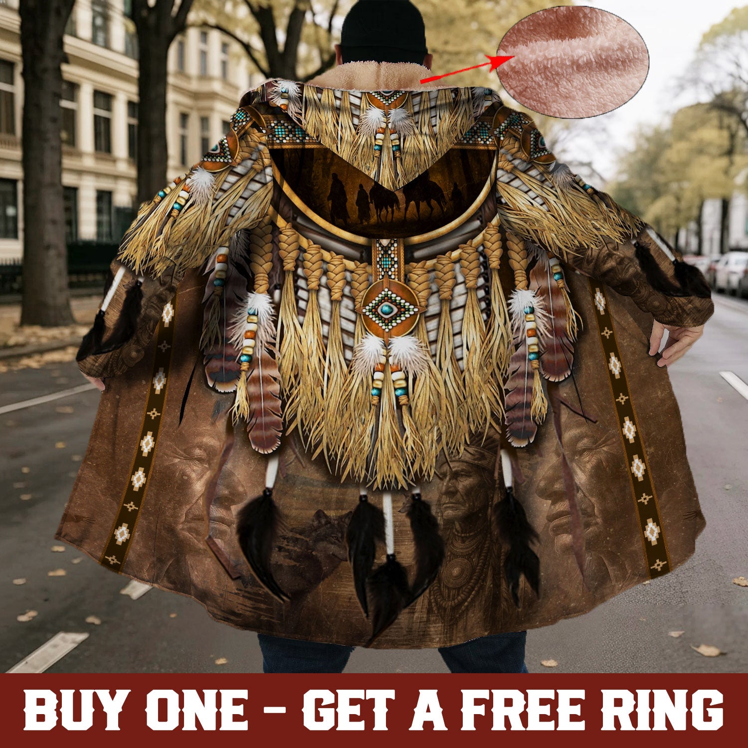 🪶 Native Dream Cloak – The Spirit of the Feathers – Native Pattern