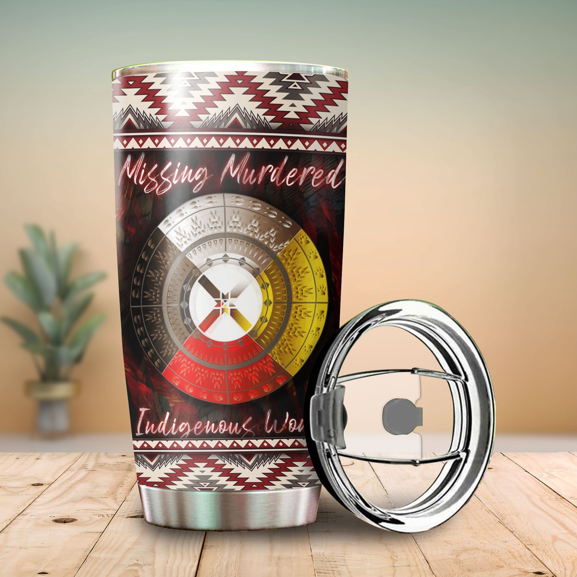 Medicine Wheel - Native American Tumbler Stainless Steel Drinking Cup ...