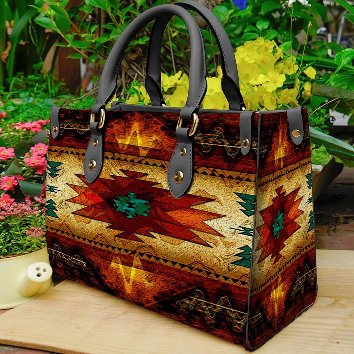 Leather Handbags – Native Pattern