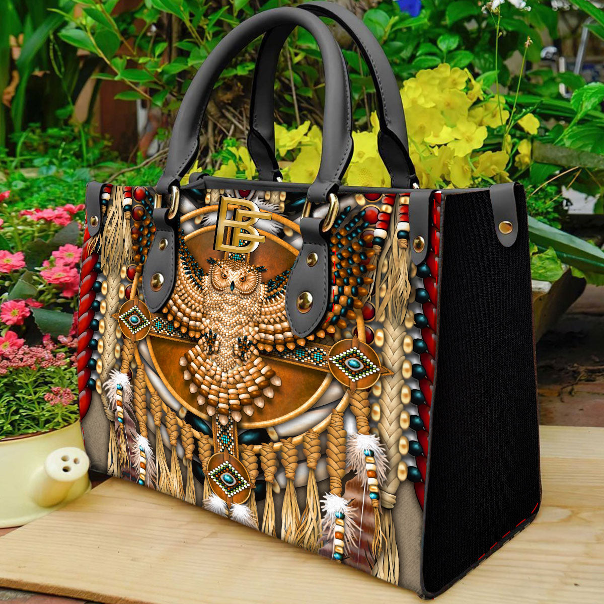 Native American Leather Handbag WCS035 – Native Pattern