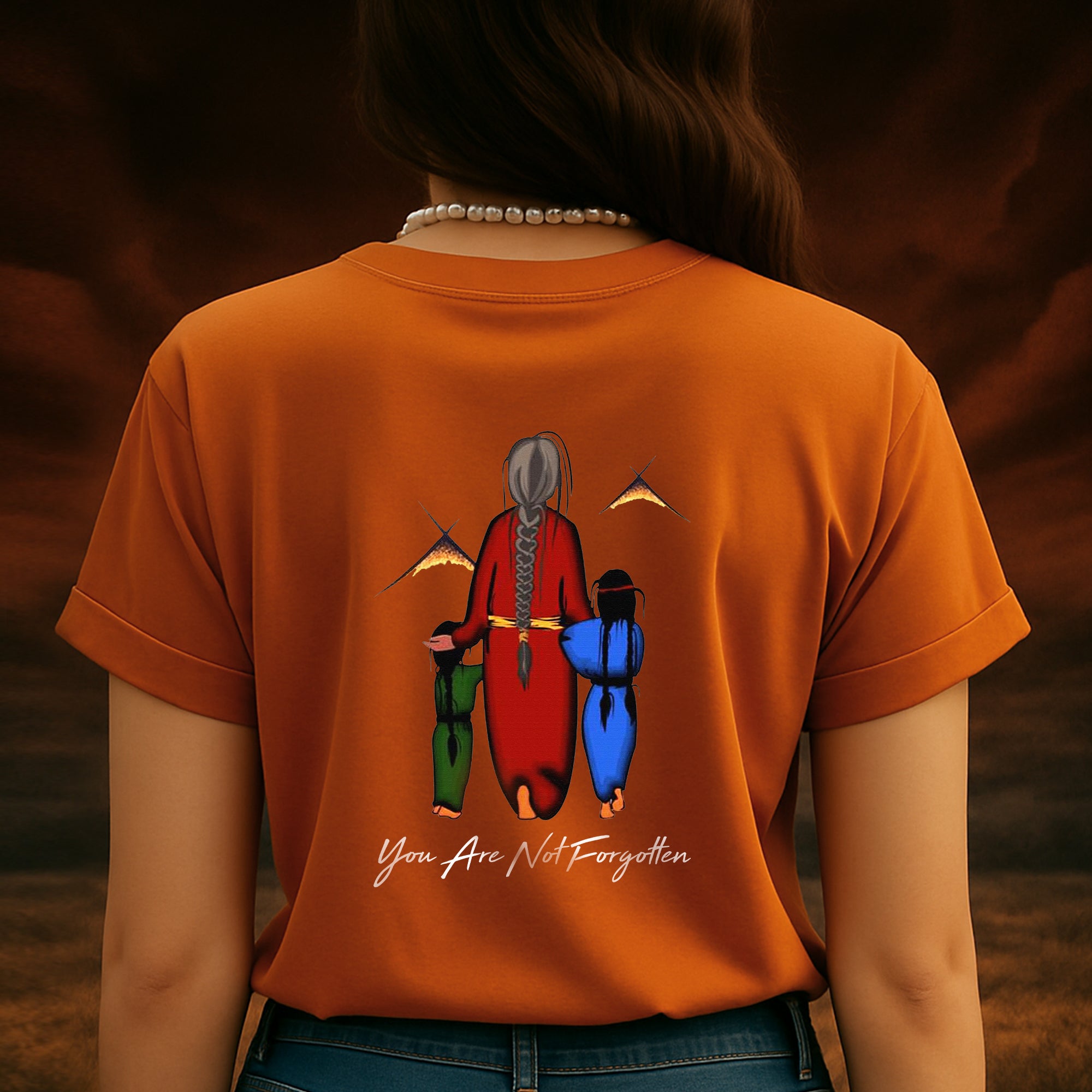 Every Child Matters Grandma With Grandniece Orange Indigenous Unisex B ...