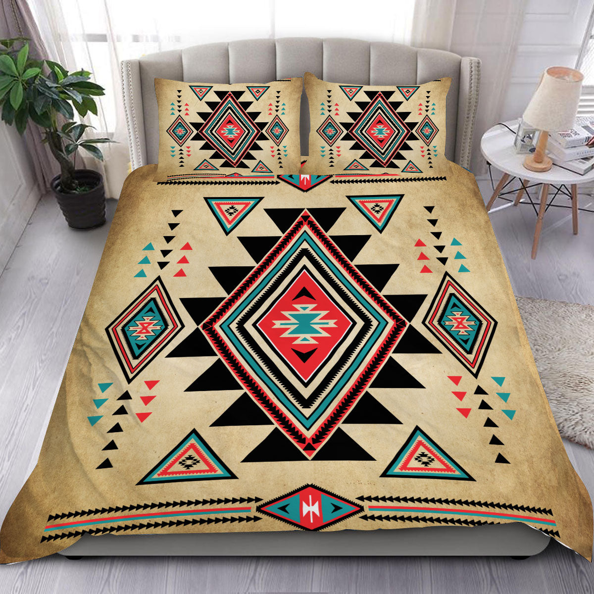Triangle Border Motifs Native Bedding Set WCS – Native Pattern